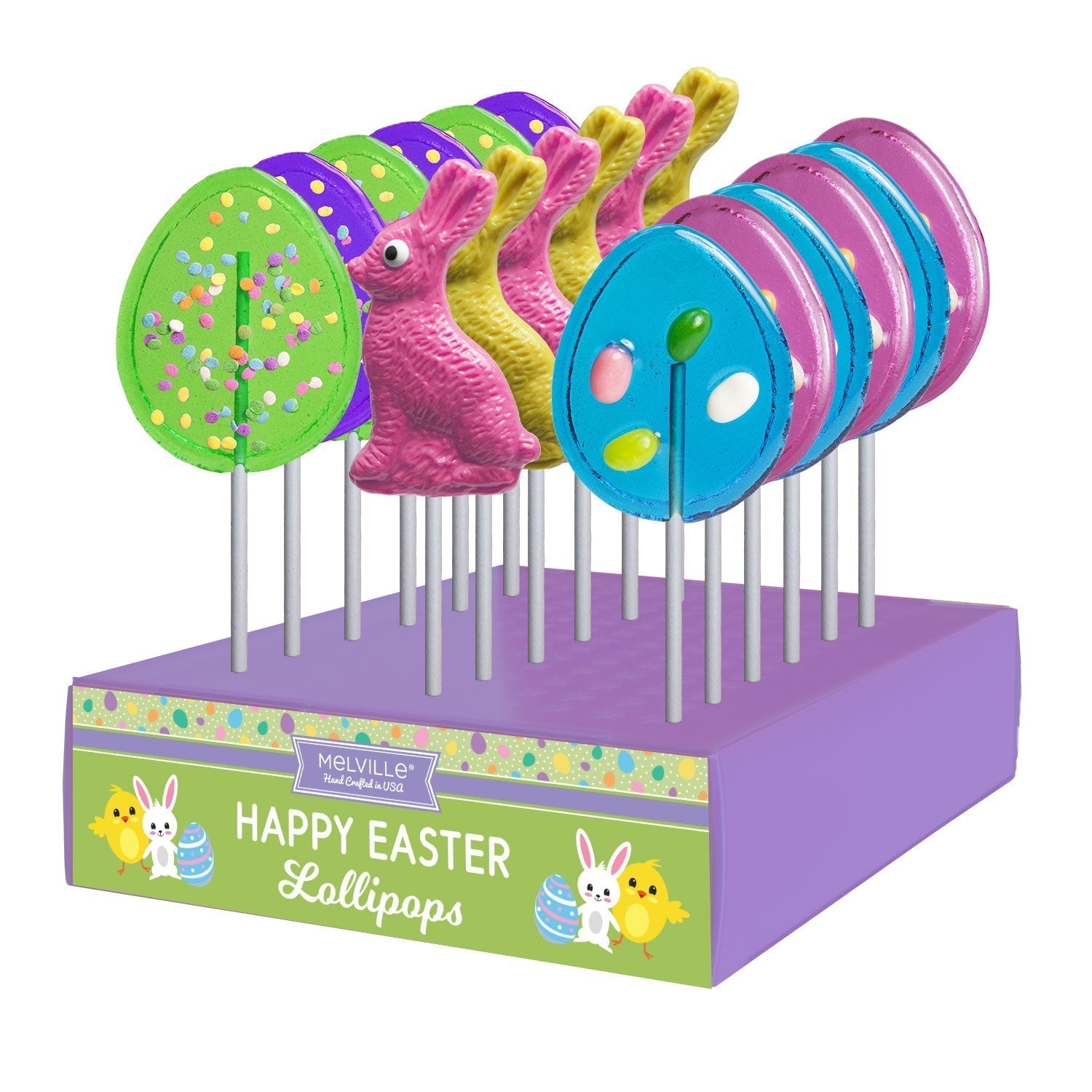 Easter Fun Lollipops - Assorted by Melville Candy Company