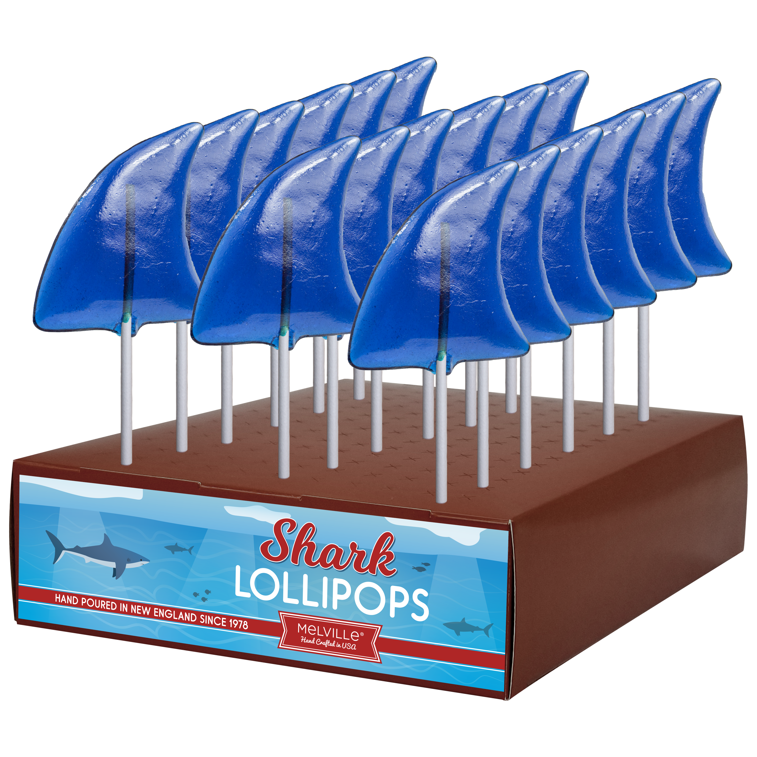Shark Fin Lollipops by Melville Candy Company