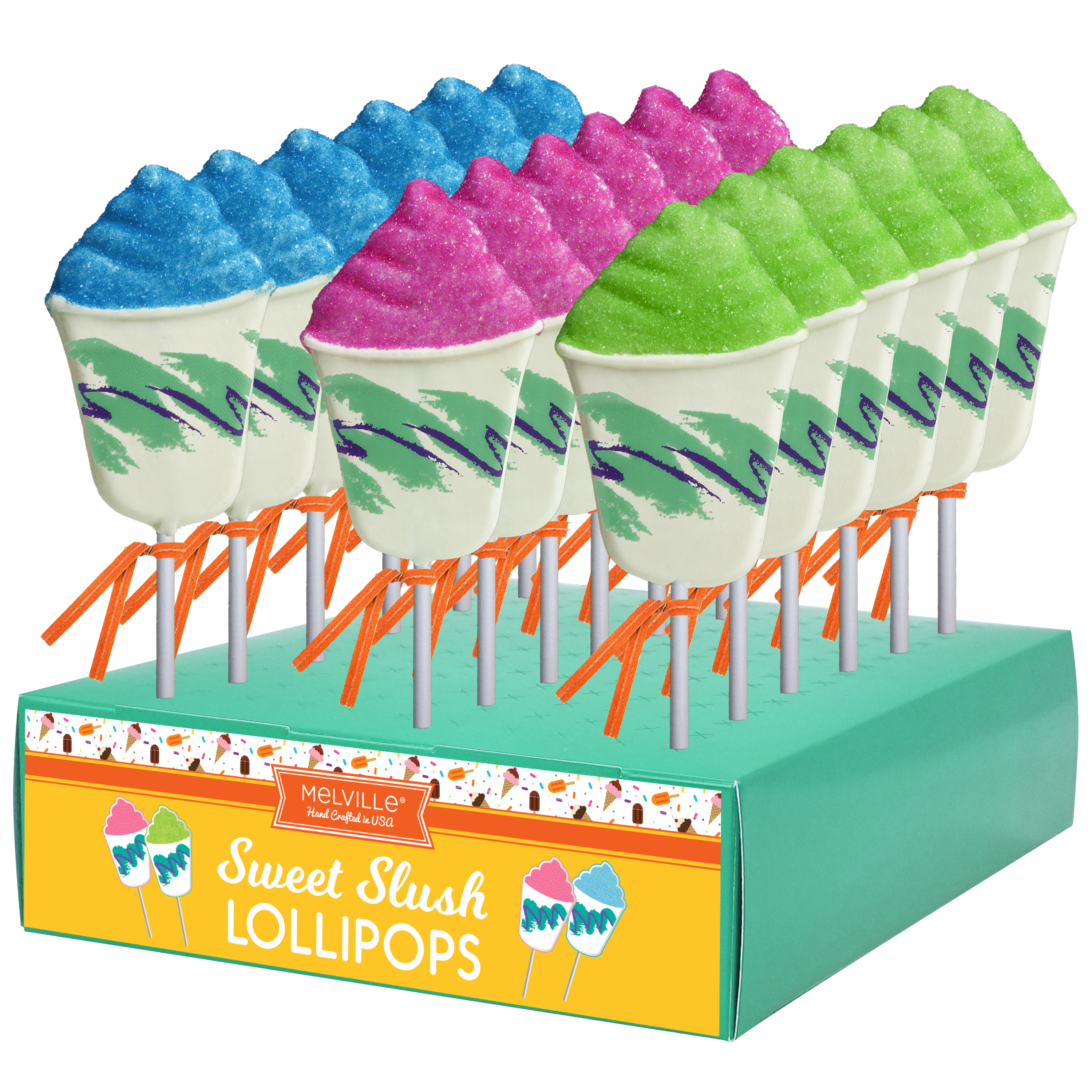 Frozen Slush Lollipops - Assorted by Melville Candy Company