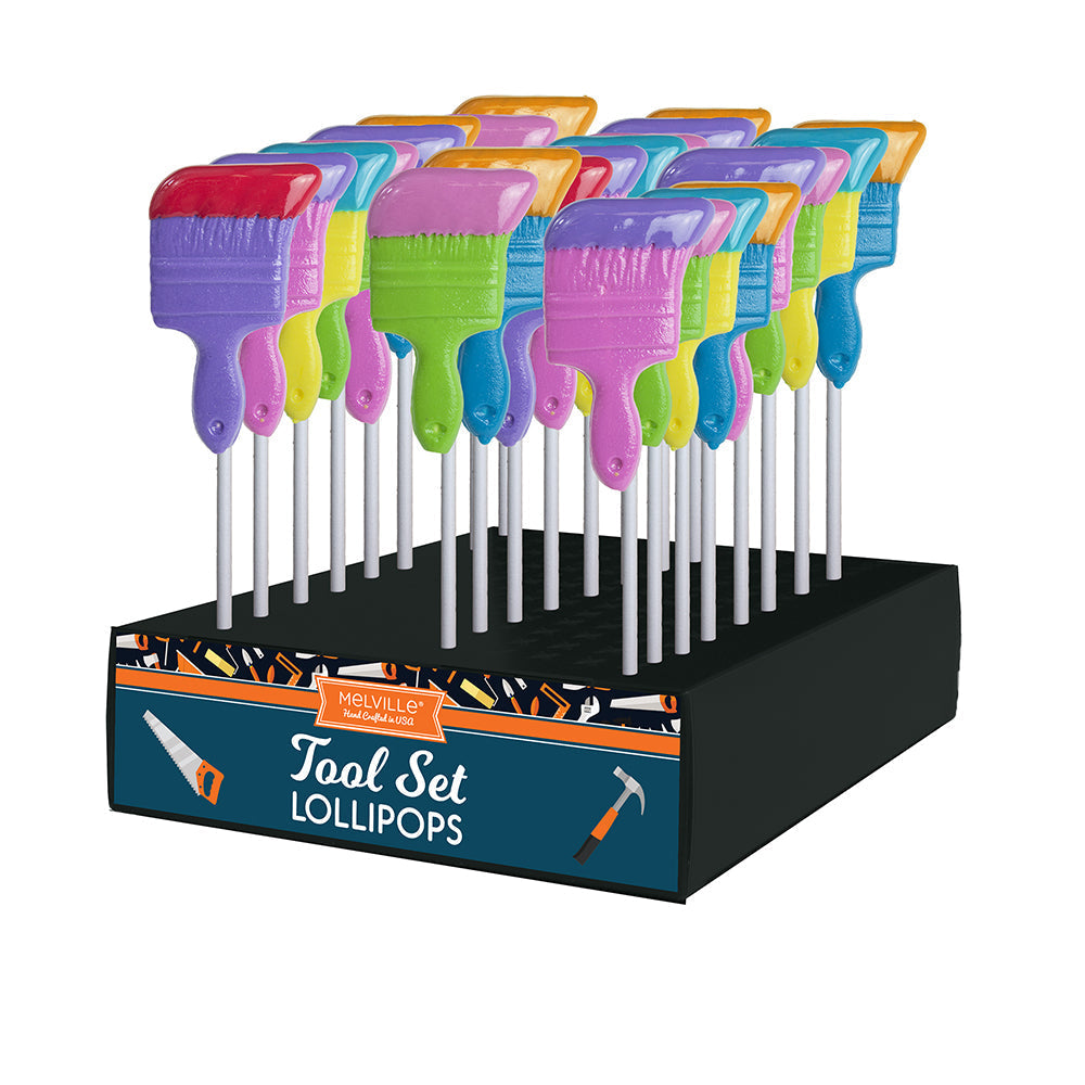 Dipped Paintbrush Lollipops - Assorted by Melville Candy Company