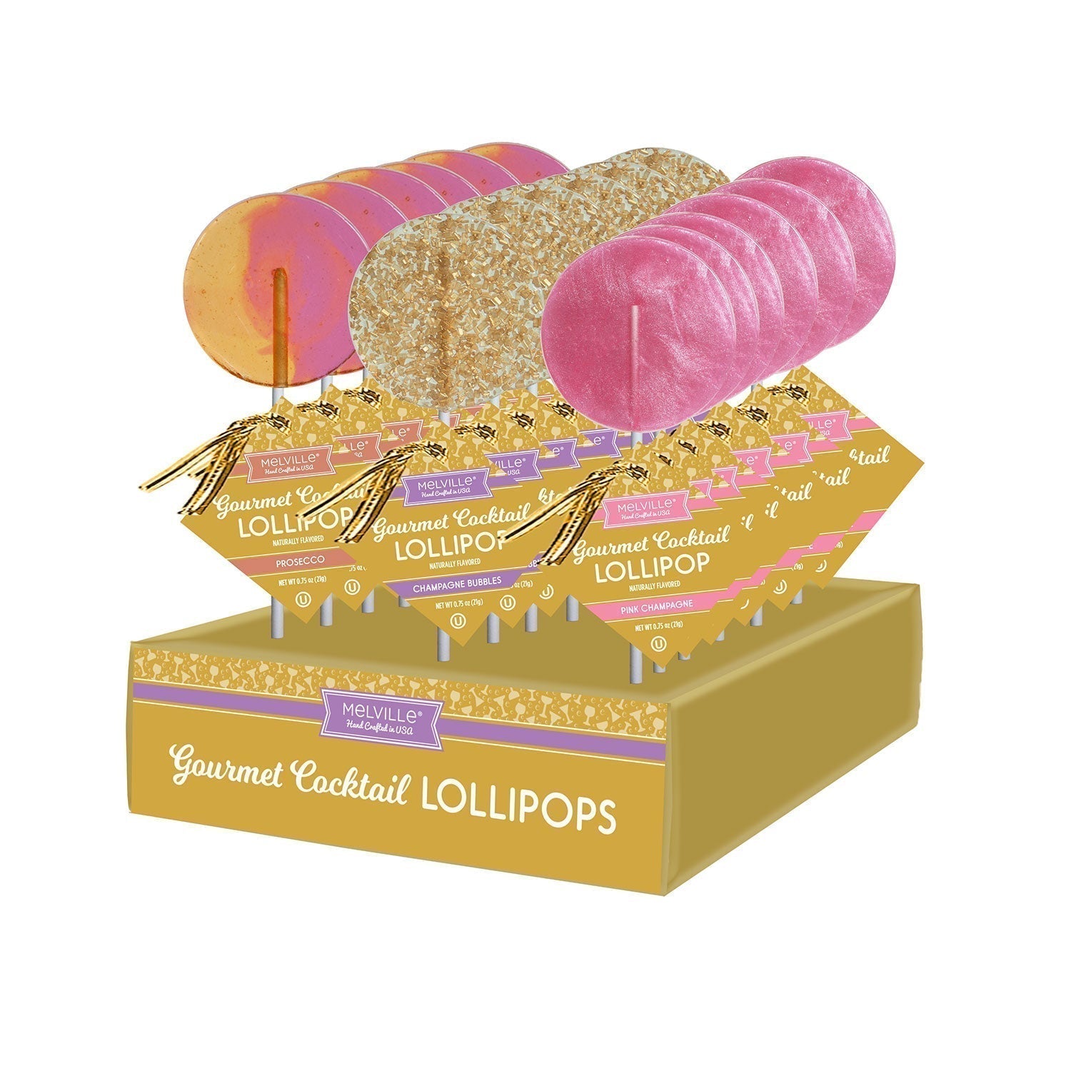 Gourmet Cocktail Lollipop Assortment - Pink Champagne, Prosecco ...