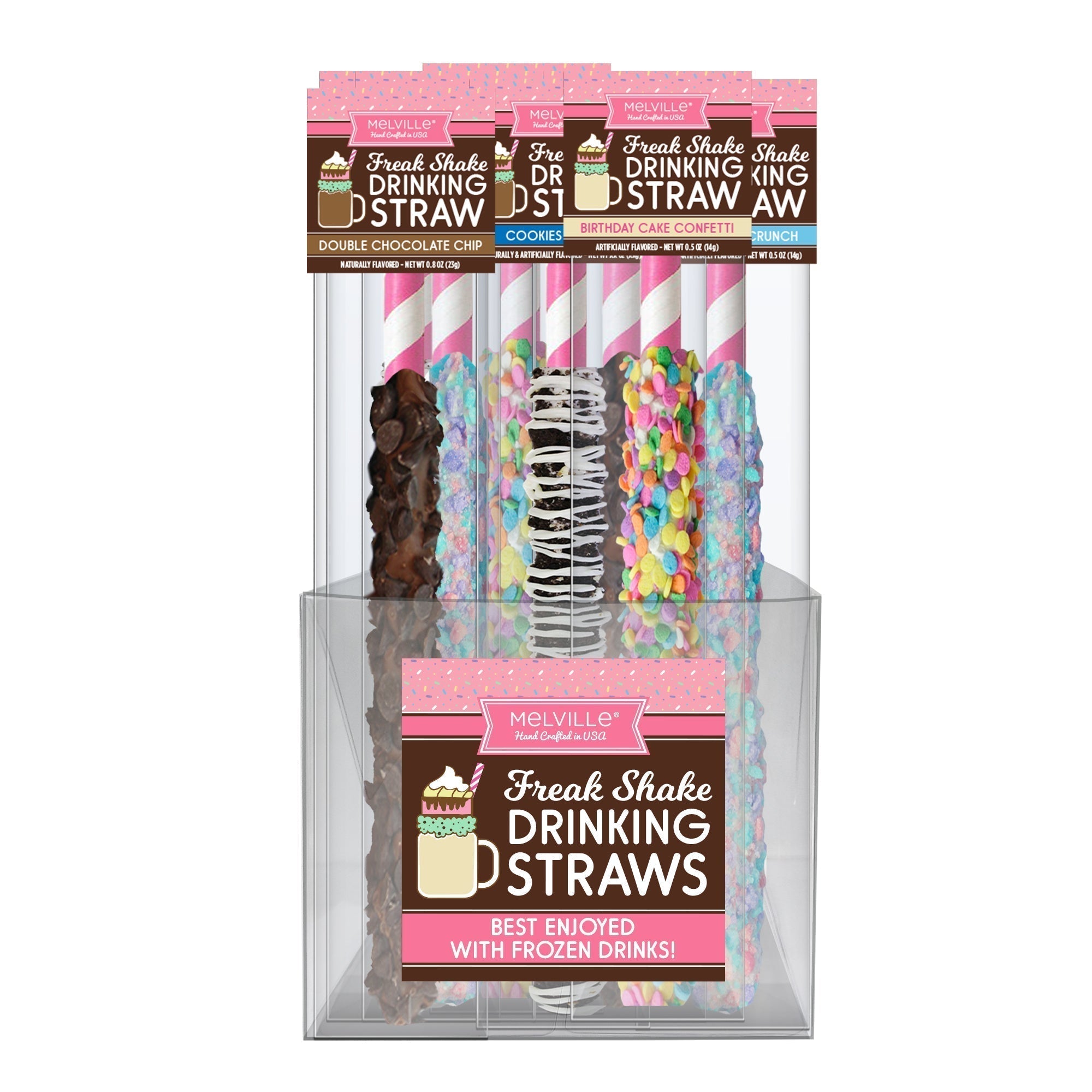 Freak Shake Candy-Coated Drinking Straws by Melville Candy Company