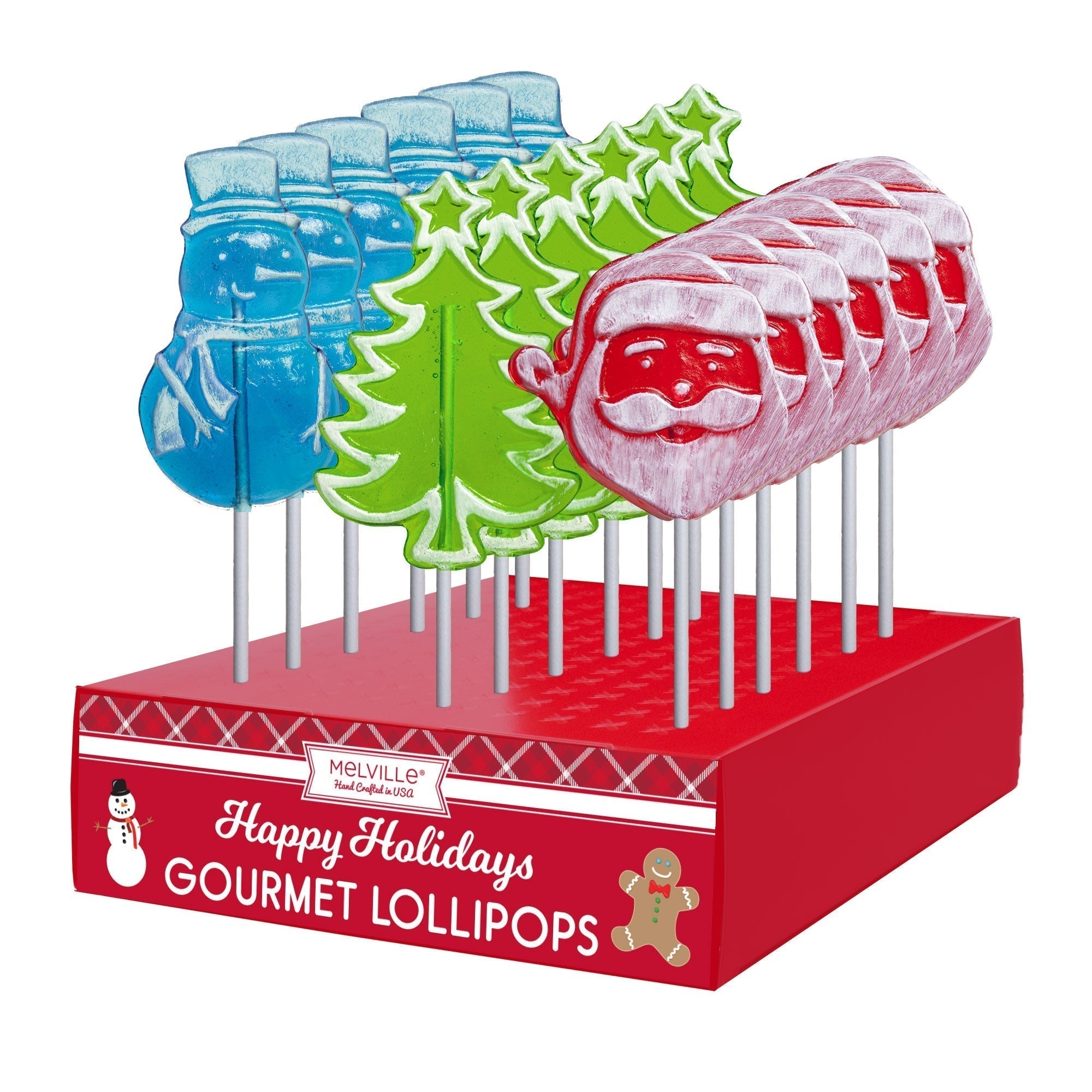 Frosted Holiday Lollipops - Assorted by Melville Candy Company