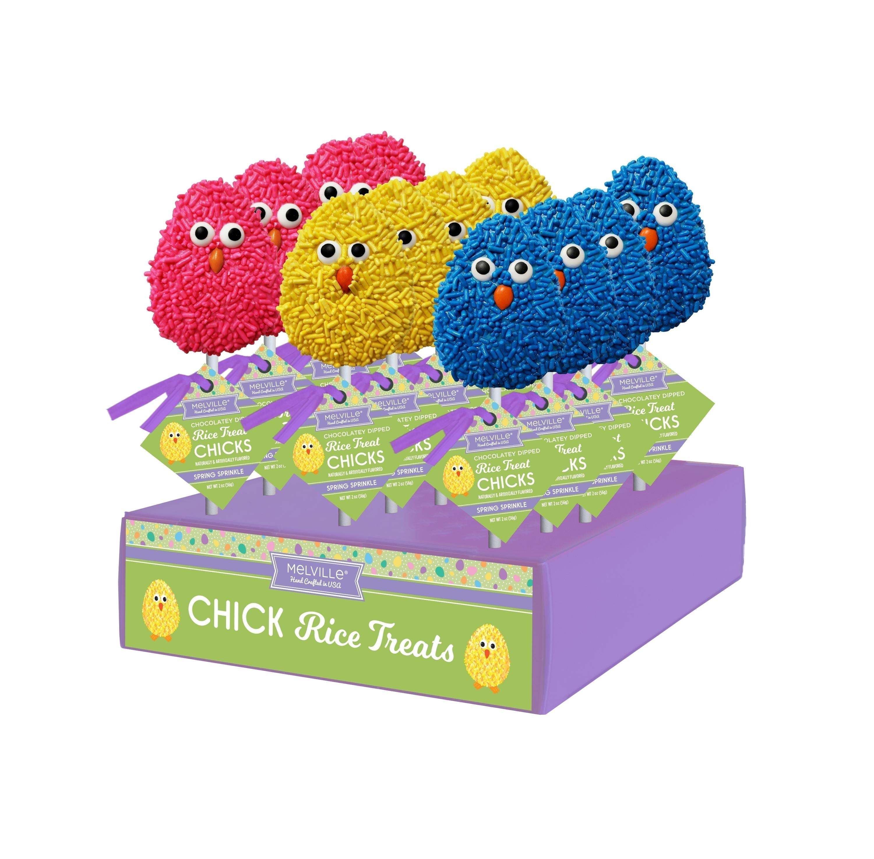 Chick Egg with Sprinkles Rice Treat Pops - Assorted by Melville Candy ...