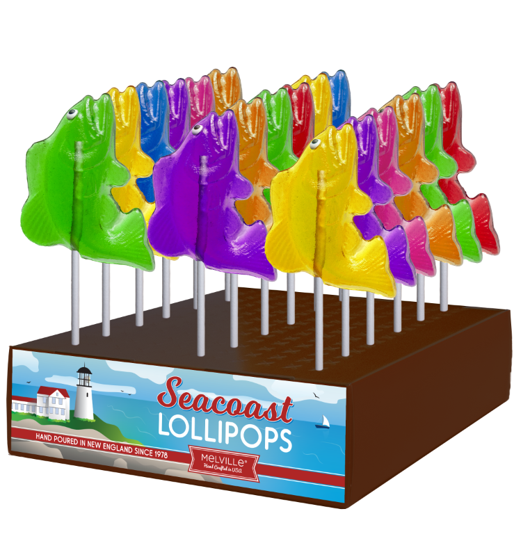 Bass Fish Lollipops - Assorted by Melville Candy Company